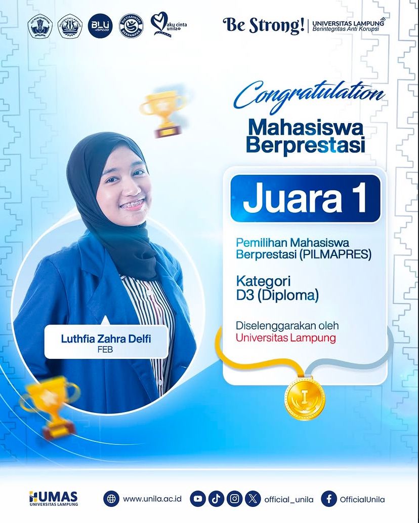 Mahasiswi FEB Unila Raih Juara 1 Pilmapres Diploma 2026, Siap Bertarung ...